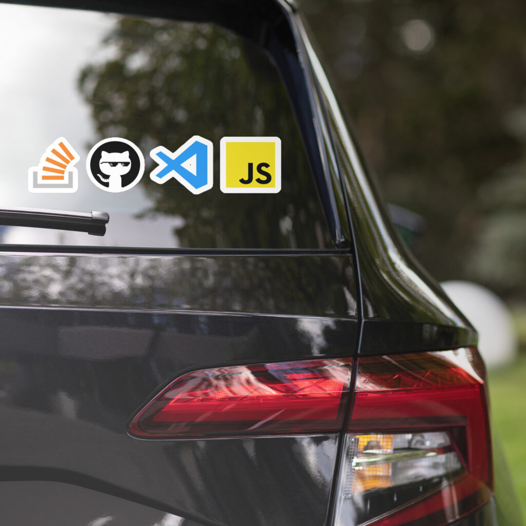 Programmer Sticker Stackoverflow Github VSCode JavaScript - Dakidarts Shop